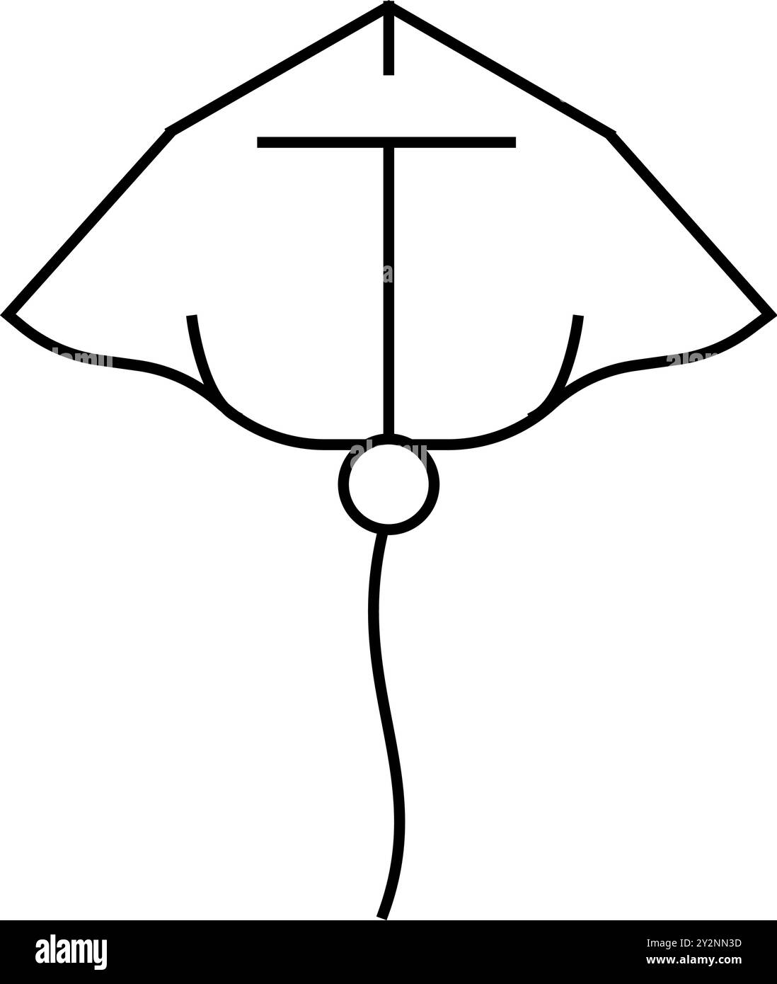 stingray form kite line icon vector illustration Stock Vector Image ...