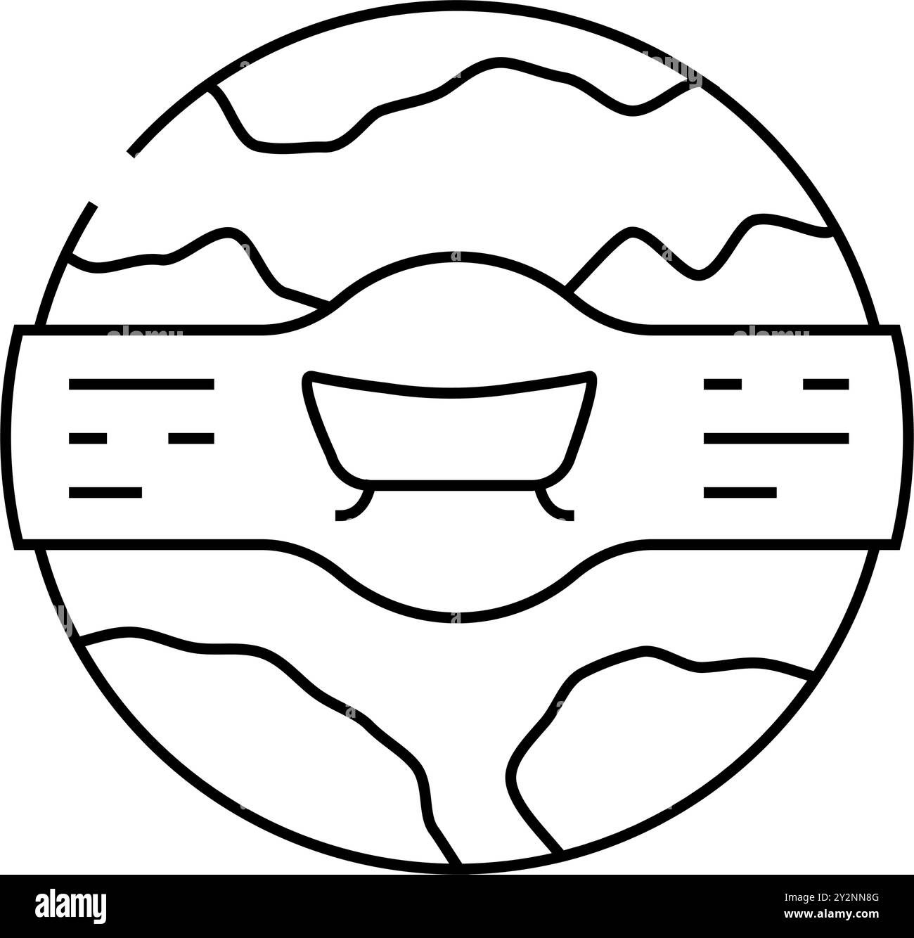 Bath top view line Black and White Stock Photos & Images - Alamy