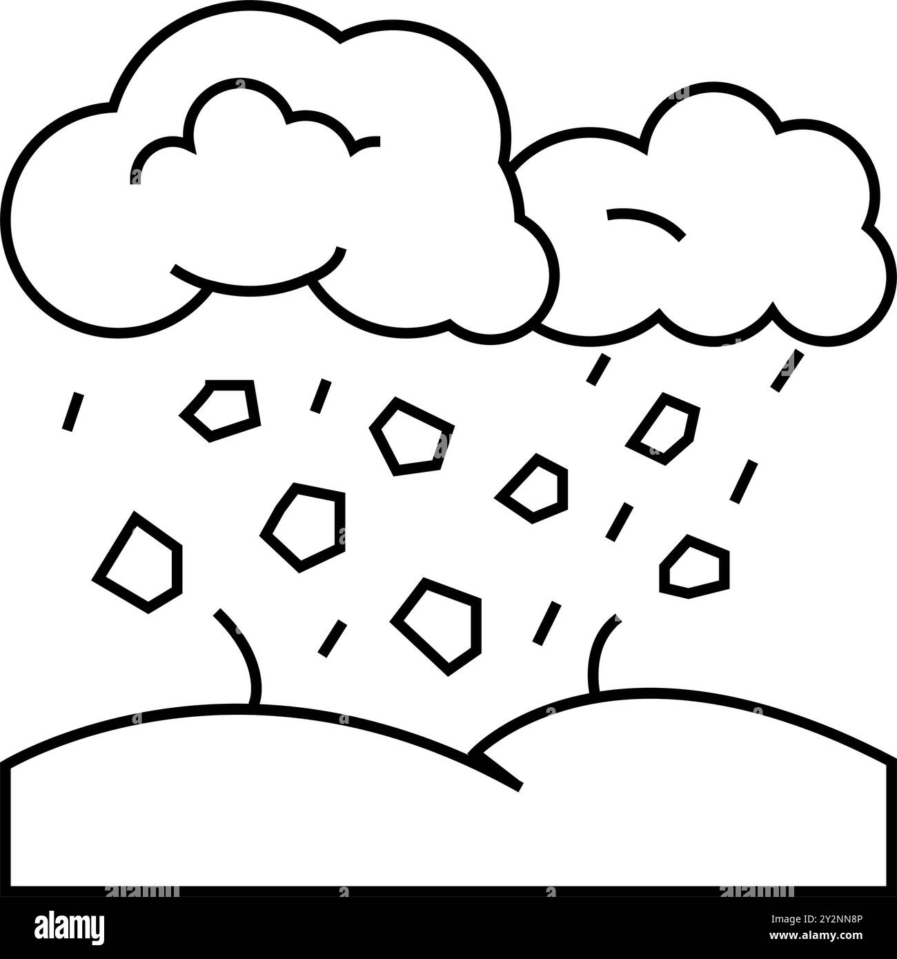 hail weather line icon vector illustration Stock Vector Image & Art - Alamy