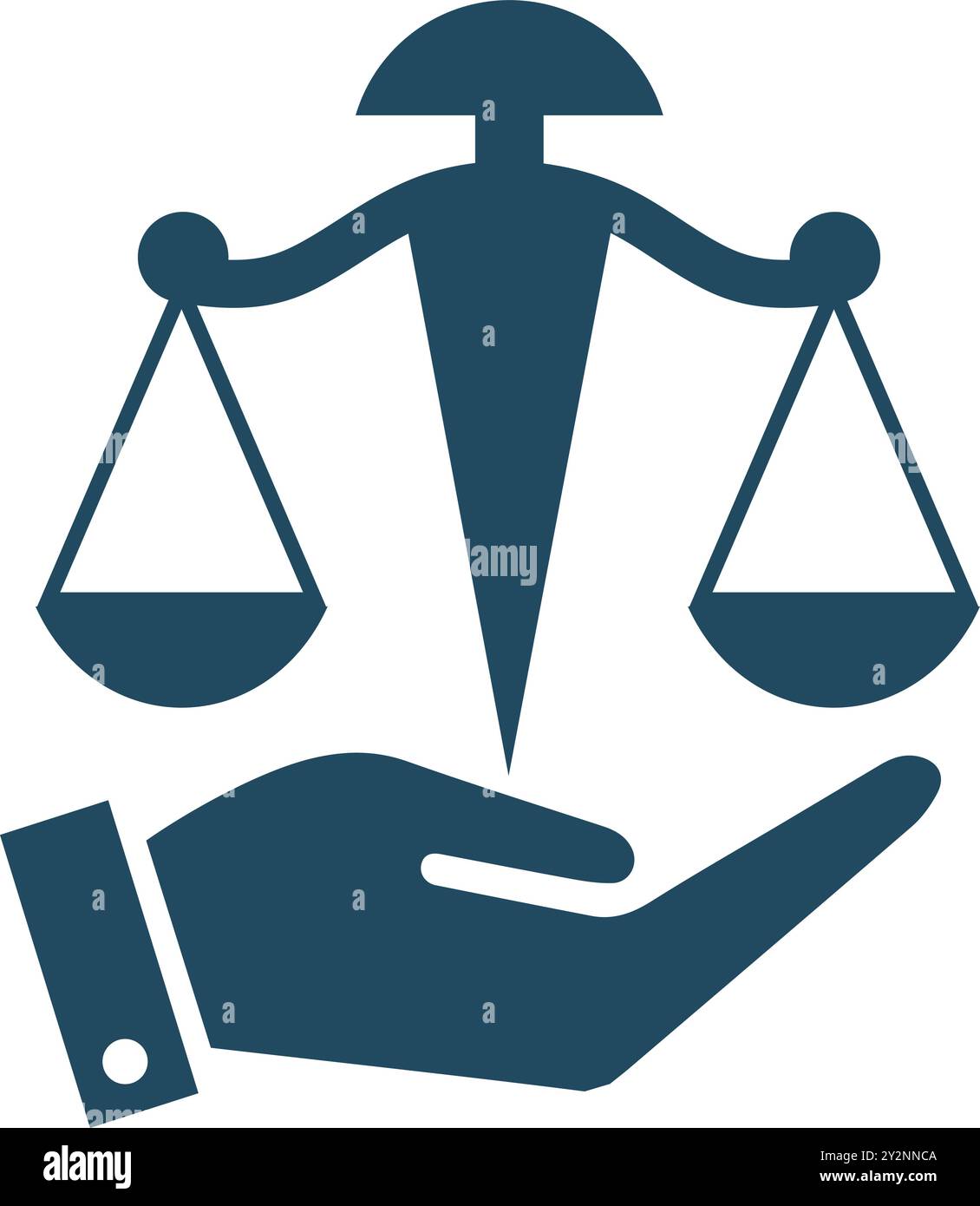 Law firm logo design. Balance scale on a hand Stock Vector Image & Art ...