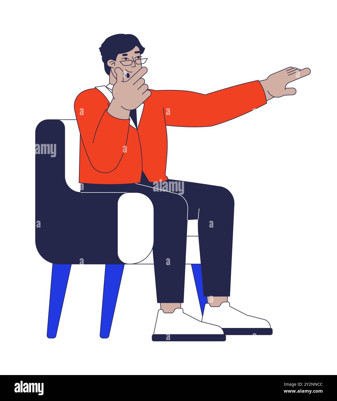 Thinking man cartoon 2d Stock Vector Images - Alamy