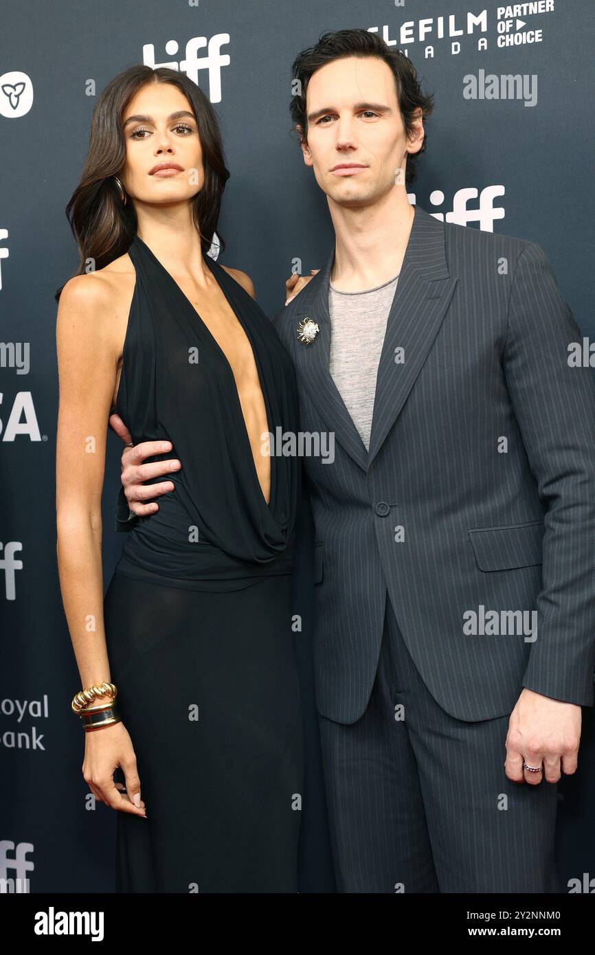 Kaia Gerber, Cory Michael Smith at arrivals for SATURDAY NIGHT Premiere at the Toronto ...