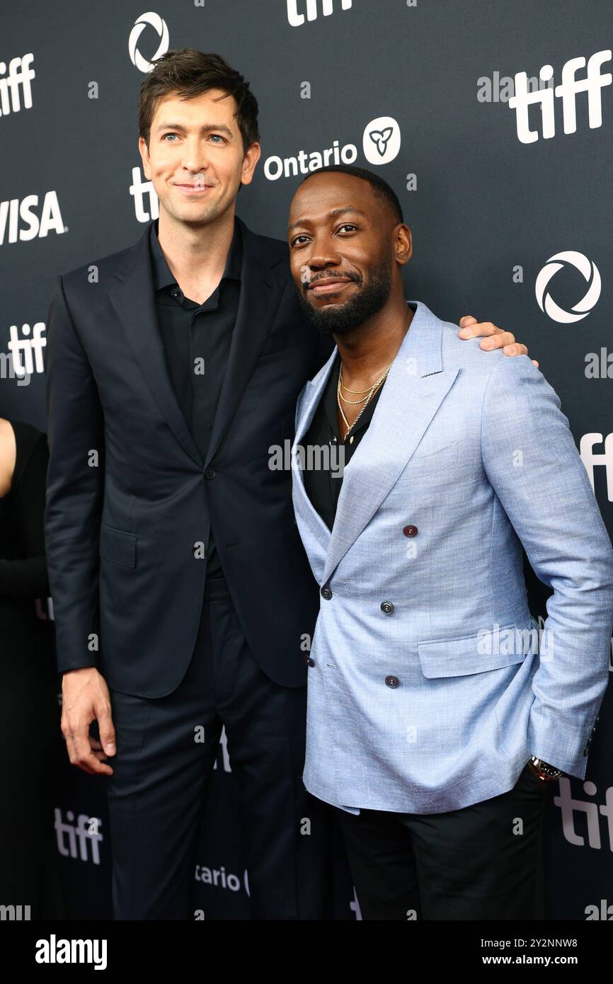 Nicholas Braun, Lamorne Morris at arrivals for SATURDAY NIGHT Premiere ...