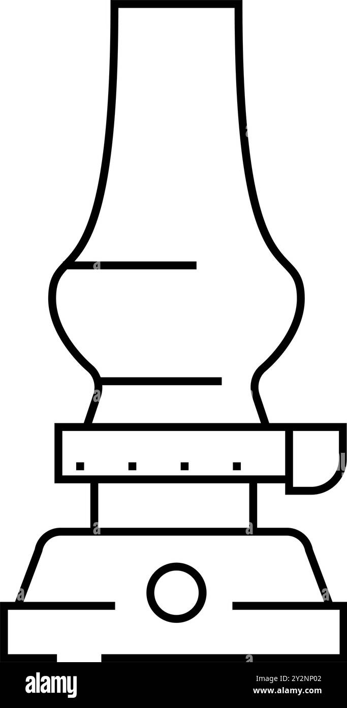 old style lamp line icon vector illustration Stock Vector Image & Art ...