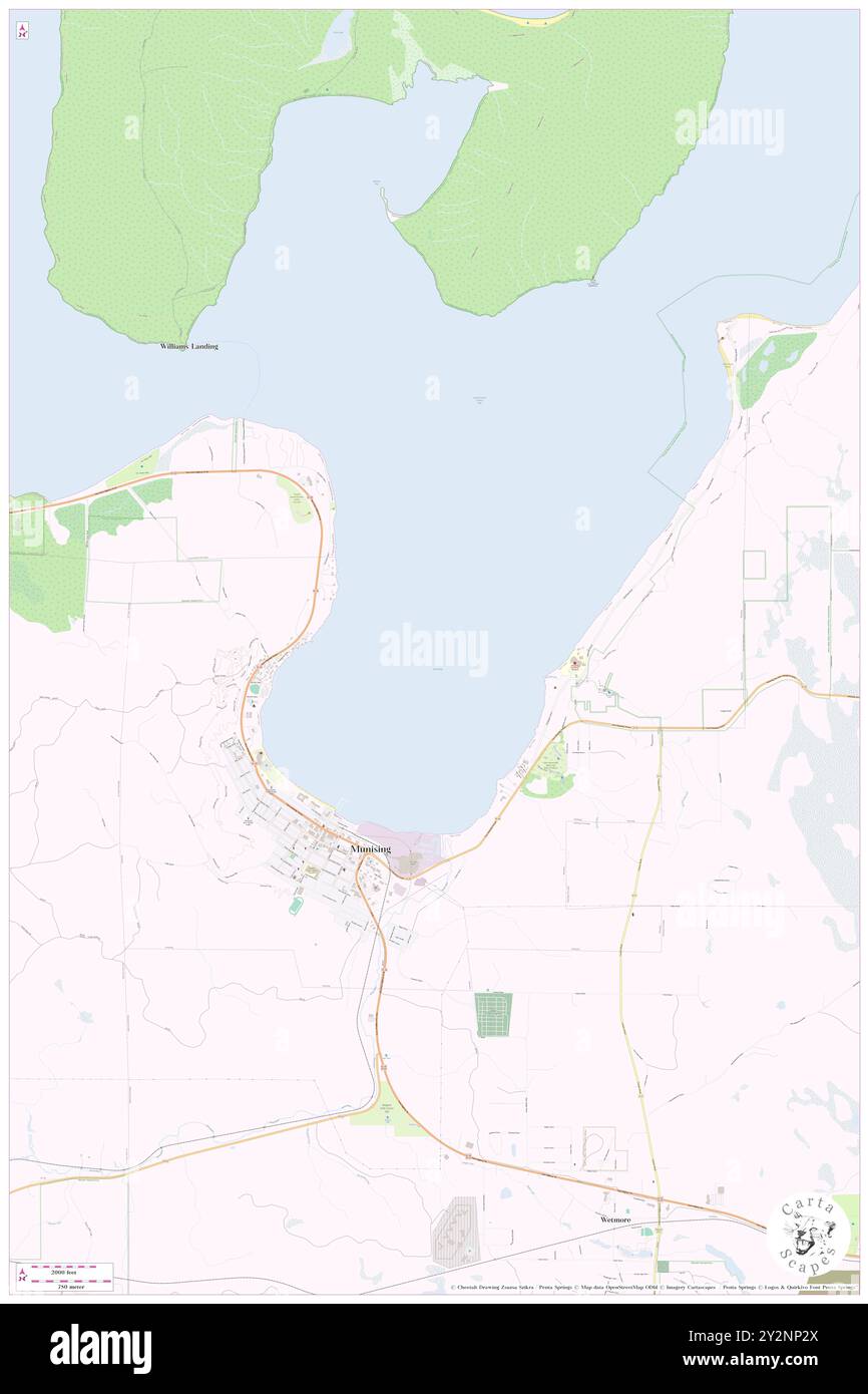 Alger county map hi-res stock photography and images - Alamy