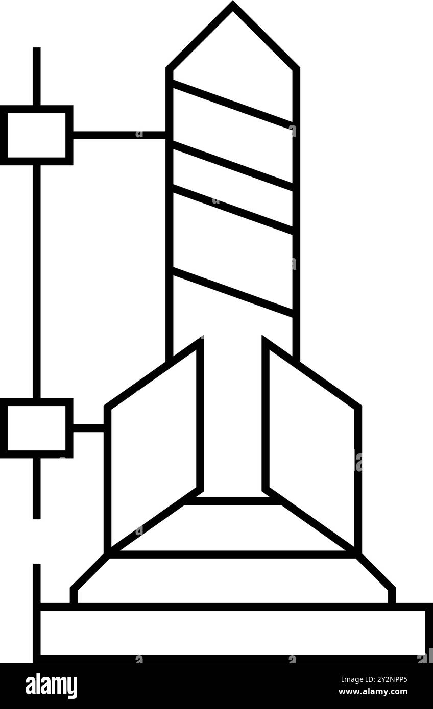 rocket science line icon vector illustration Stock Vector Image & Art ...