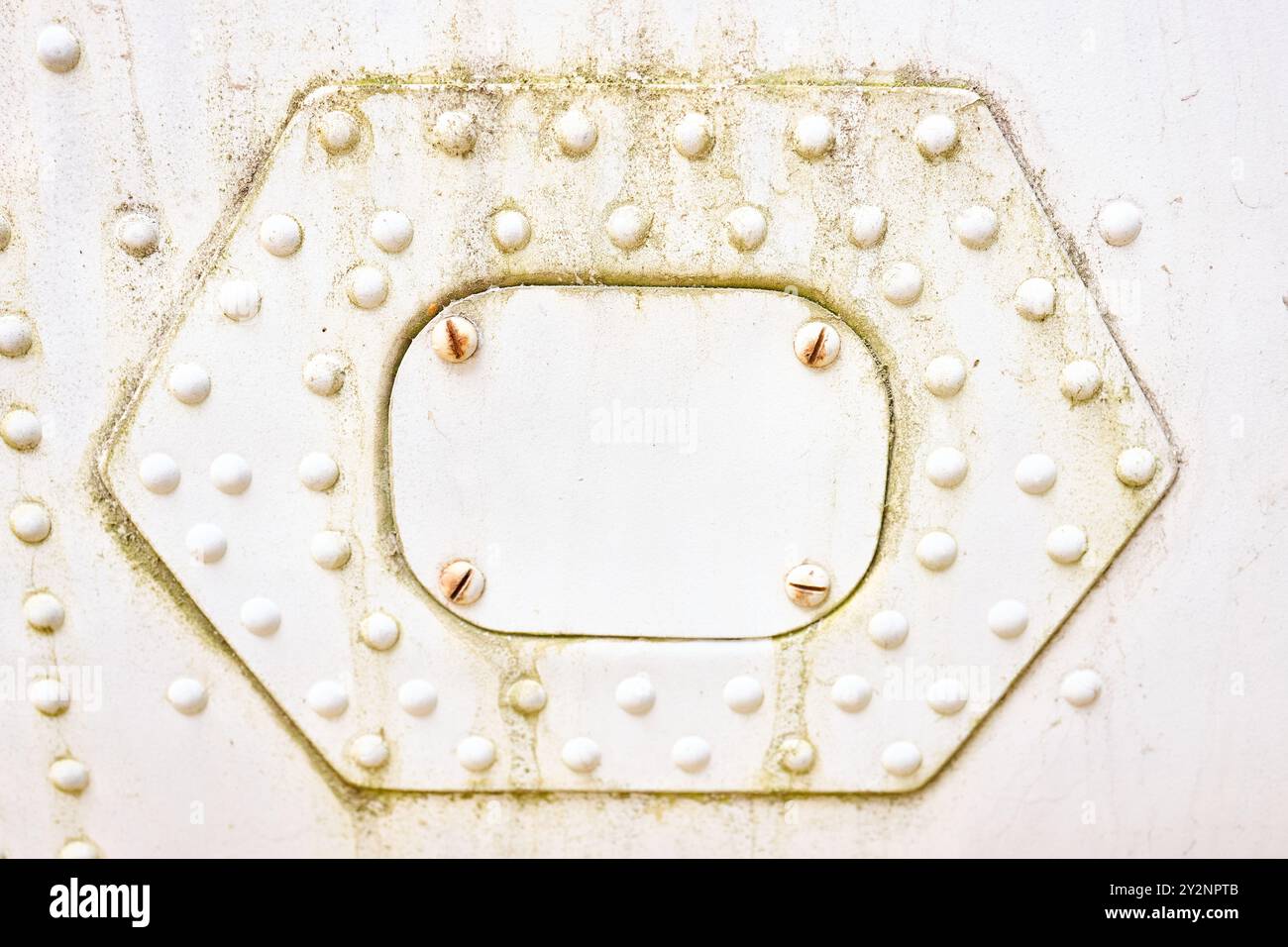 Plane - Constructional close up aluminum metal rivets of vintage ...