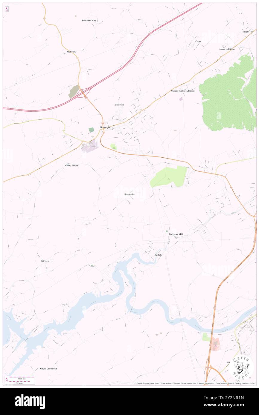 Buncombe county map Cut Out Stock Images & Pictures - Alamy