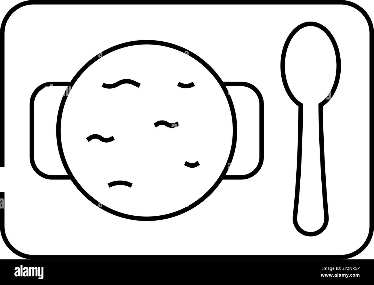 spinach soup line icon vector illustration Stock Vector Image & Art - Alamy