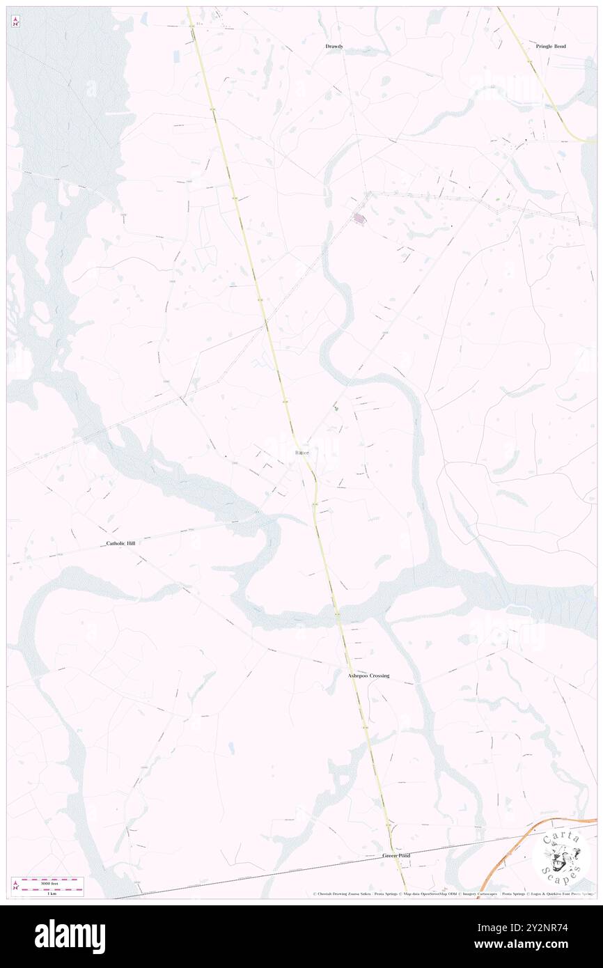 Colleton county map Cut Out Stock Images & Pictures - Alamy
