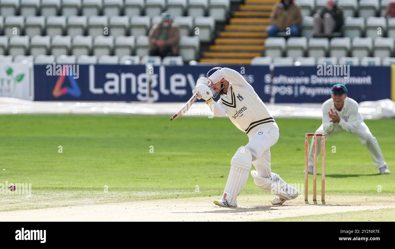 Worcester, UK on 11 Sep 2024 at Worcestershire County Cricket Club, New Road, Worcester Pictured ...