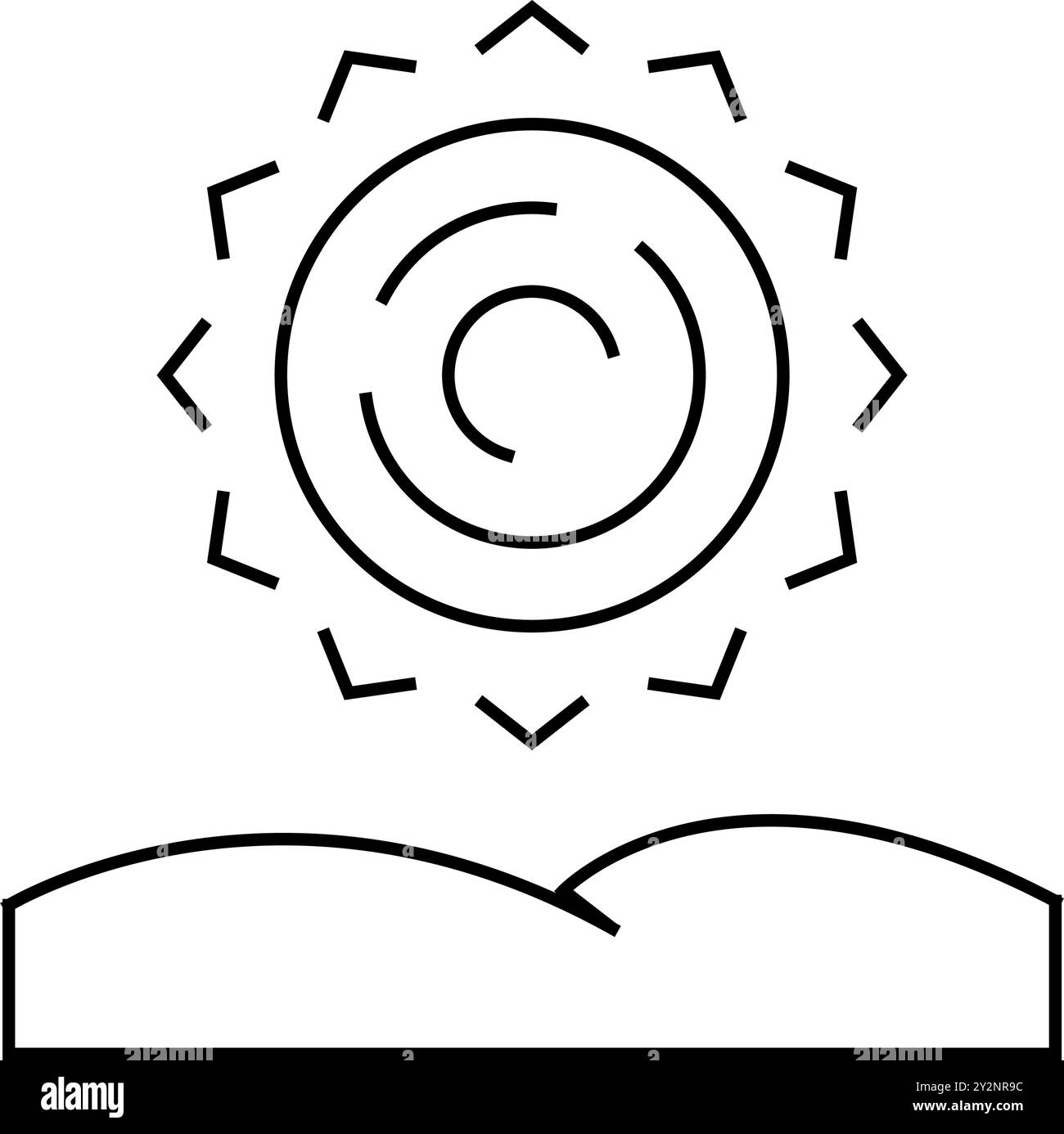 sunny clear weather line icon vector illustration Stock Vector Image ...