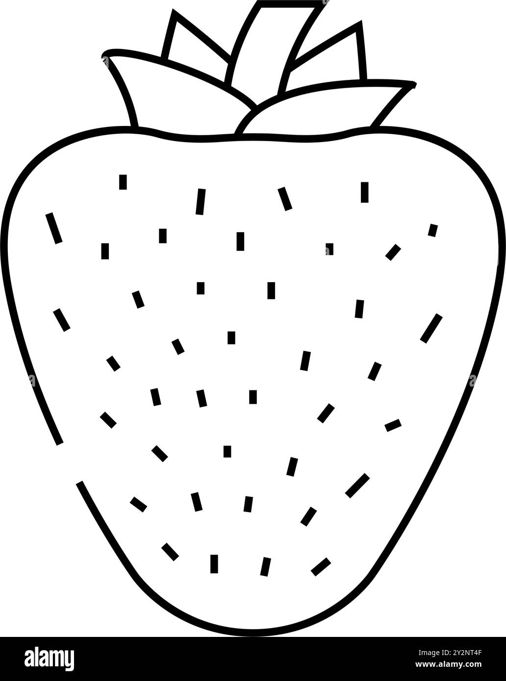 strawberry one whole line icon vector illustration Stock Vector Image ...