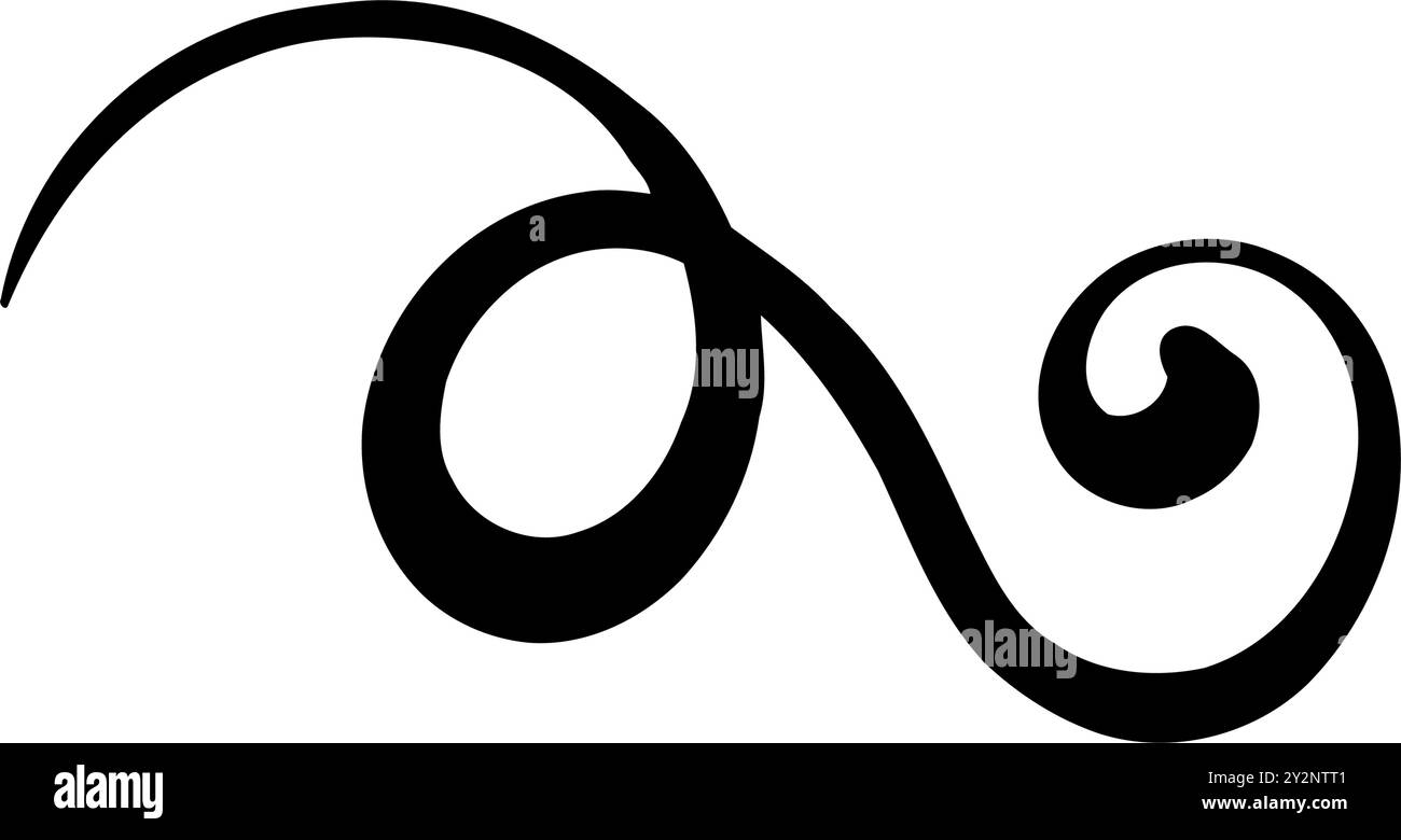 Curl calligraphy, Graphic line, Romantic pattern, Border. Design ...