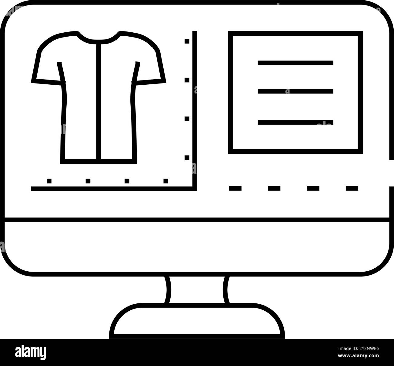 fabric design sewing line icon vector illustration Stock Vector Image ...