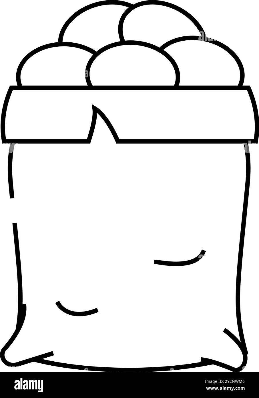 potato sack line icon vector illustration Stock Vector Image & Art - Alamy