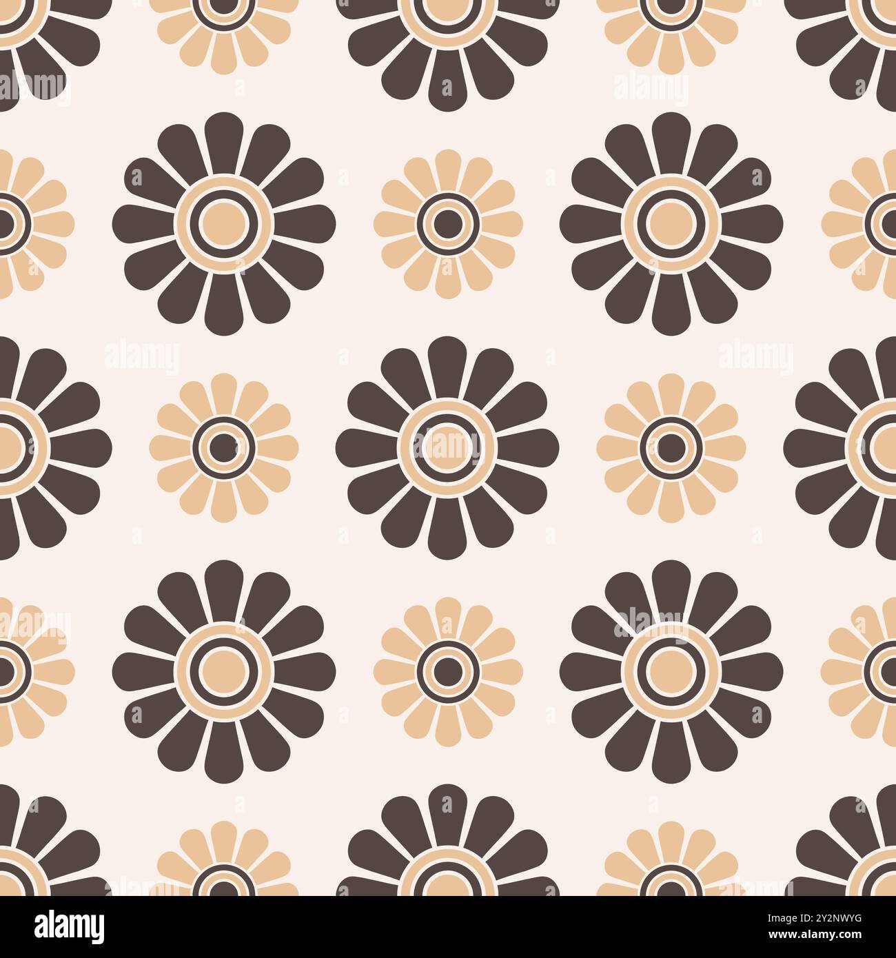 Seamless Daisy Flowers Floral Repeating Surface Pattern Stock Photo - Alamy