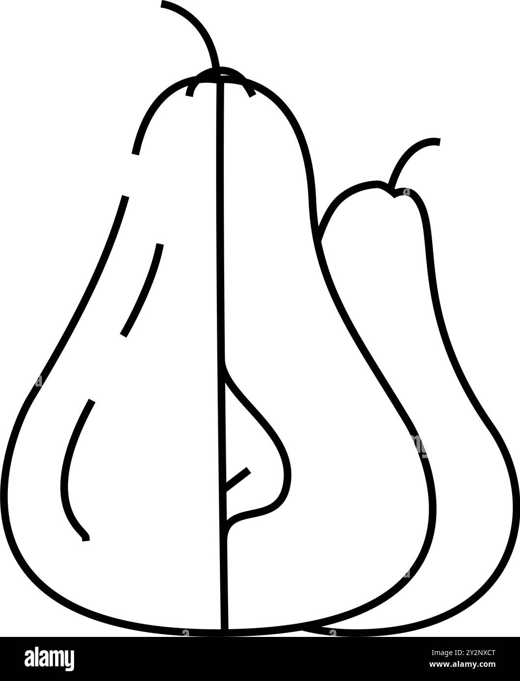 pear two cut line icon vector illustration Stock Vector Image & Art - Alamy