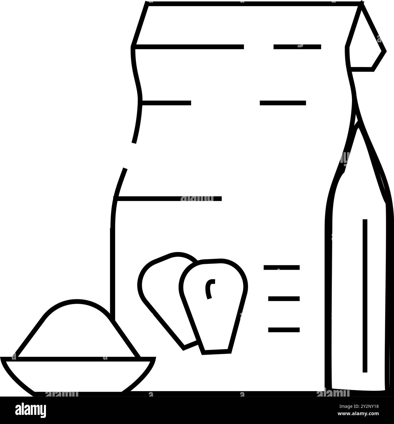 corn flour line icon vector illustration Stock Vector Image & Art - Alamy