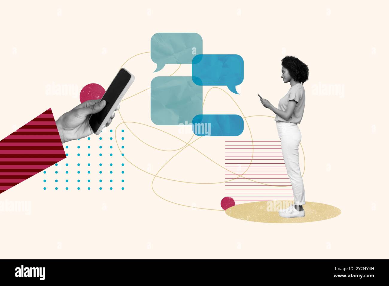 Trend artwork sketch image composite 3D collage of workspace graphic ...