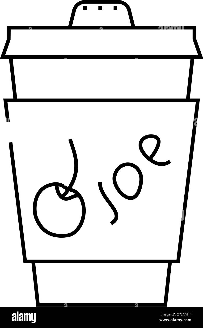 Black cherry syrup Stock Vector Images - Alamy