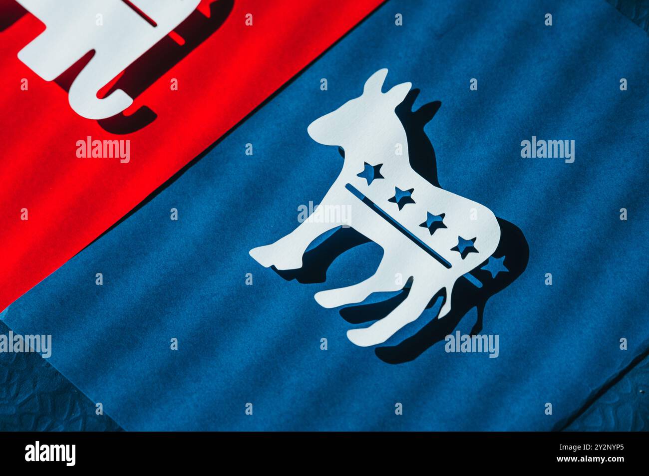 Democrat Blue Donkey Rivalry of Republicans and Democrats in 2024 U.S ...