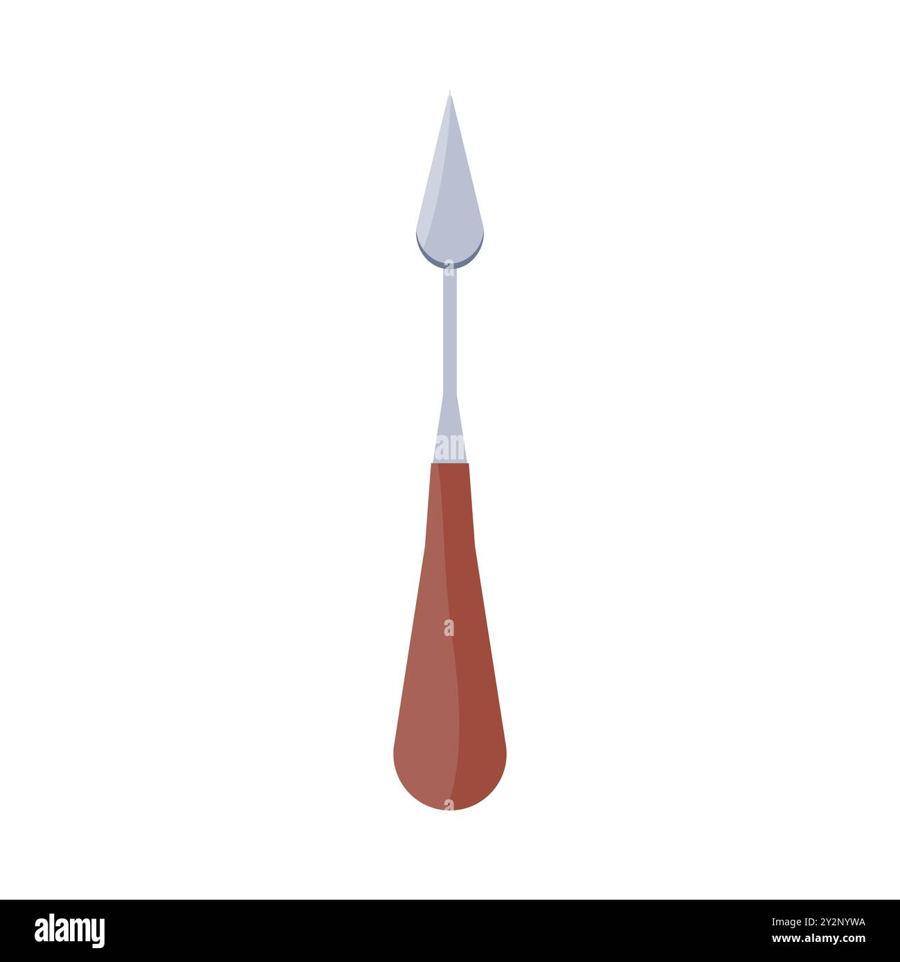 Palette knife with wooden handle. Painting equipment for spreading ...