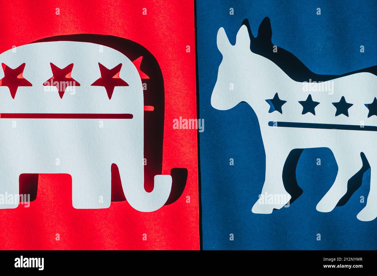 U.S. Presidential Election 2024: Democrat Donkey and Republican ...