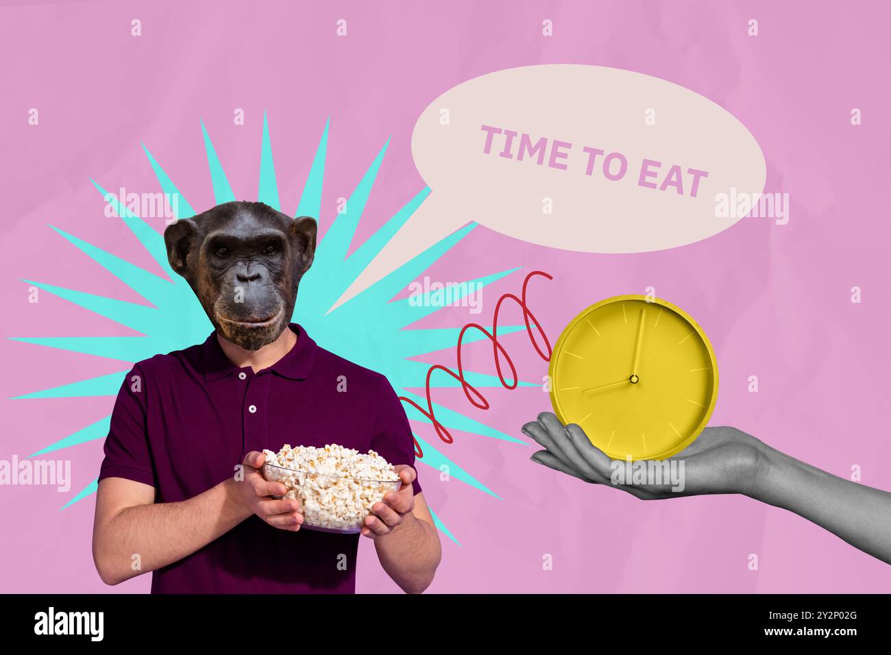 Composite trend artwork sketch image photo collage of pink background ...