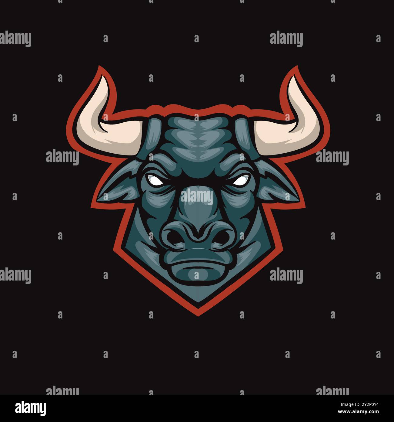 Bull head e sport mascot vector illustration Stock Vector Image & Art ...