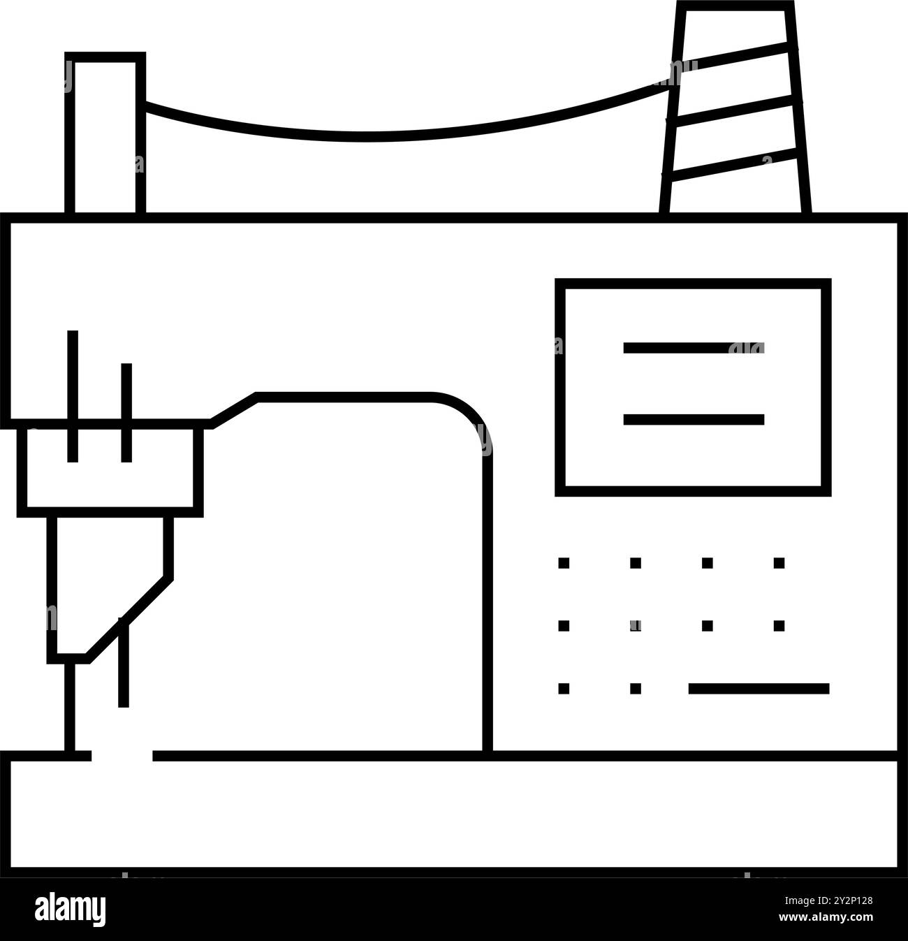 sewing machine line icon vector illustration Stock Vector Image & Art ...