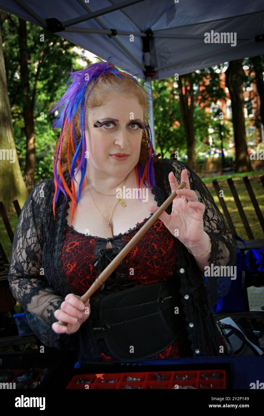 Portrait of jewelry designer Lady Arielle at the Pagan Pride Day Harvest Festival in Washington ...