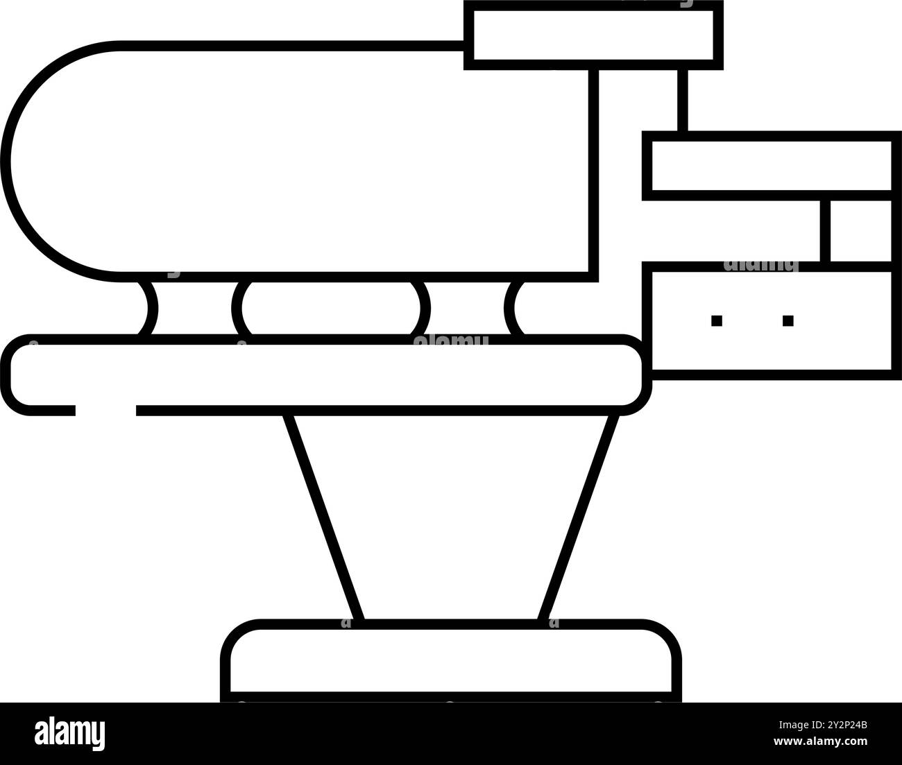 steam generator heated table line icon vector illustration Stock Vector ...