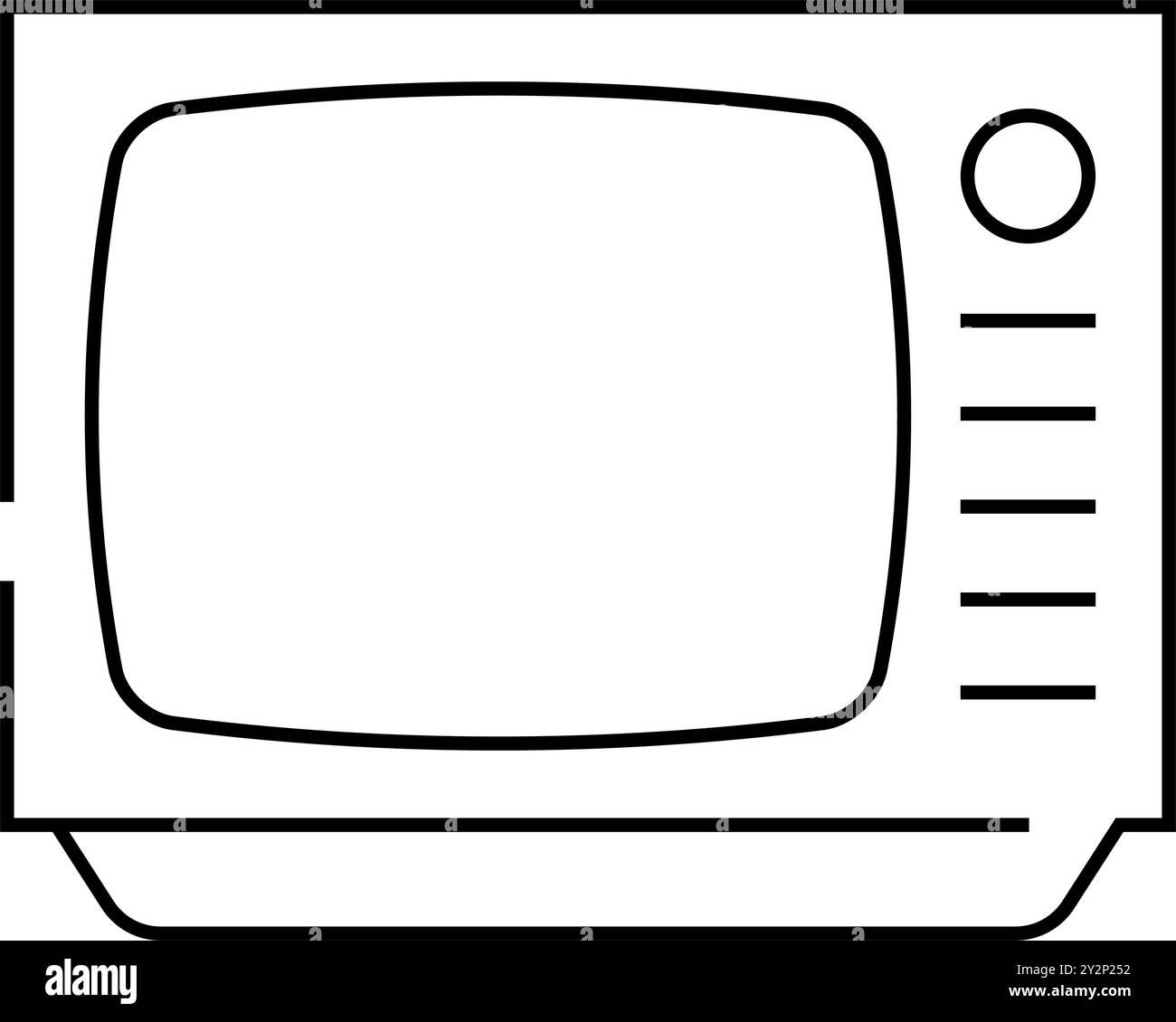 television retro gadget line icon vector illustration Stock Vector ...