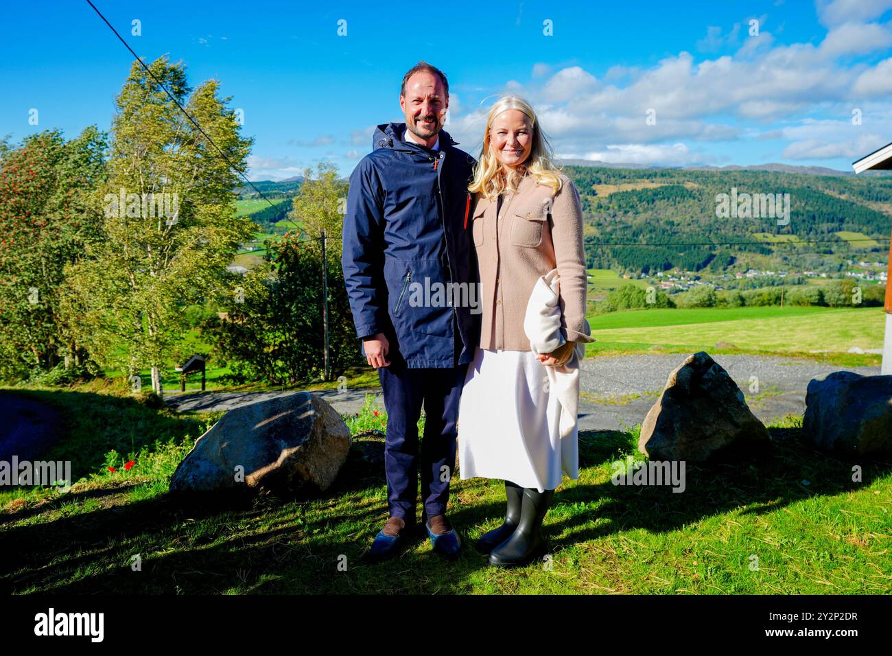 Støren 20240911. Norwegian Crown Prince Haakon and Crown Princess Mette ...