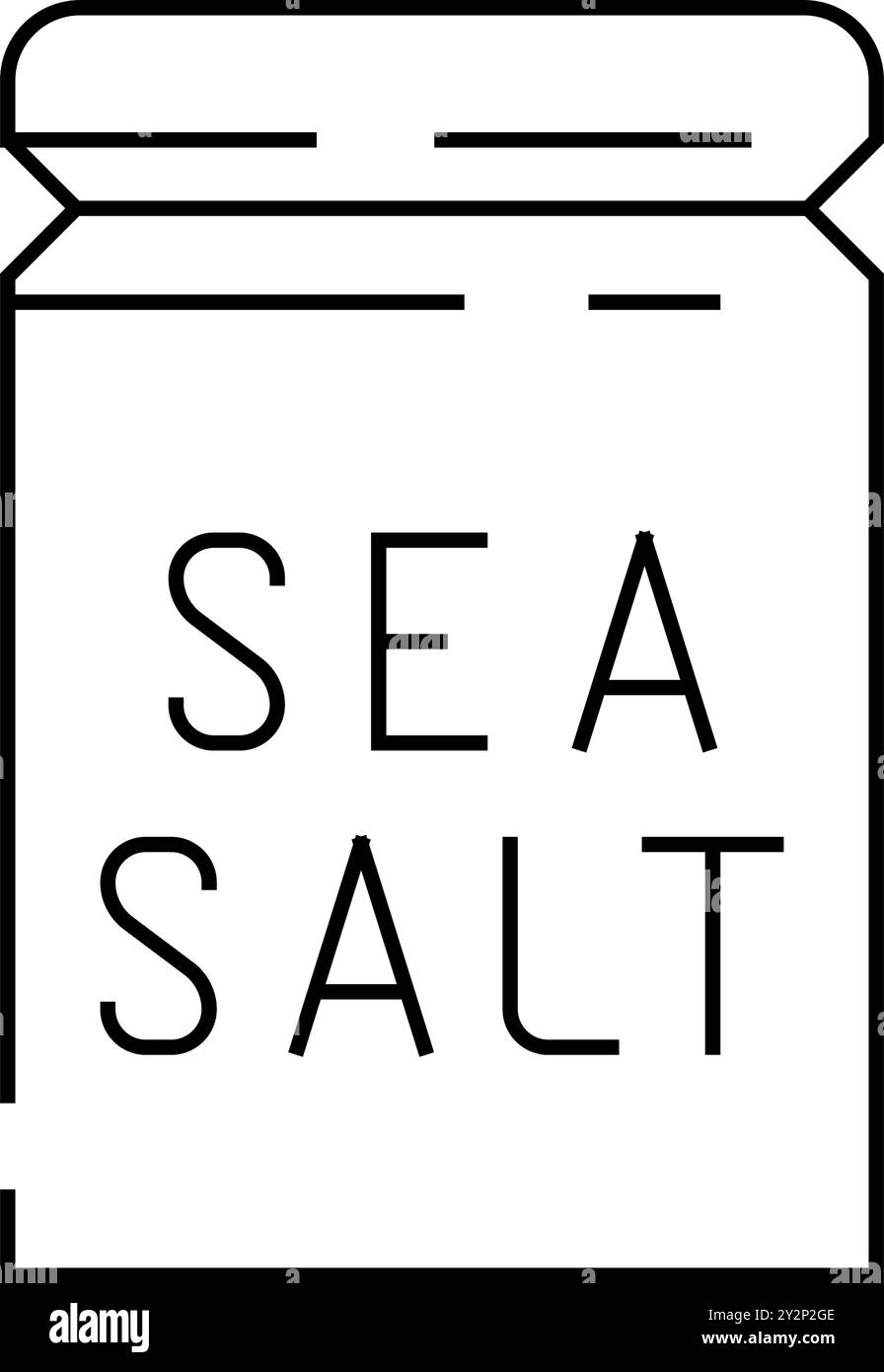 sea salt line icon vector illustration Stock Vector Image & Art - Alamy