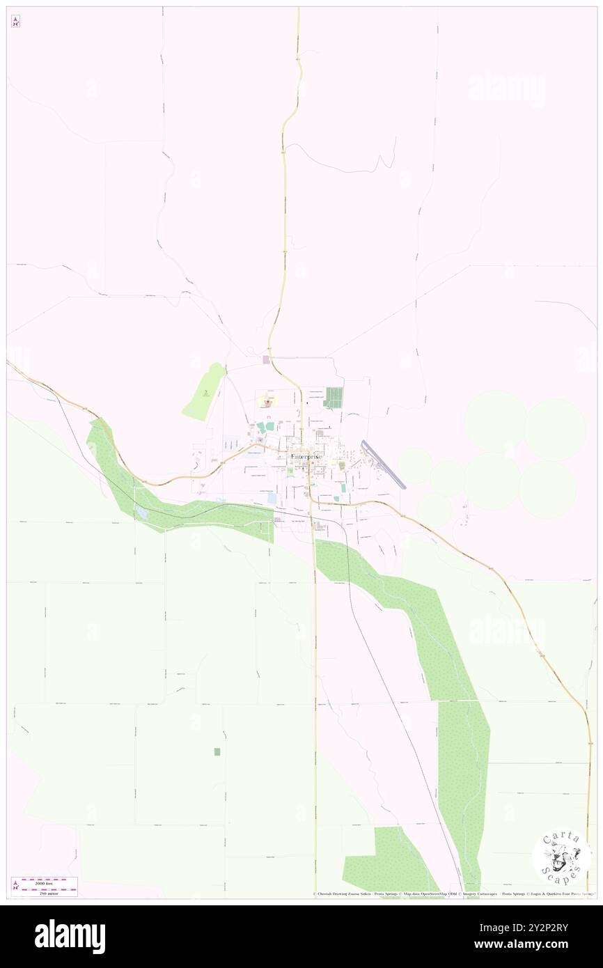 Map of enterprise oregon Cut Out Stock Images & Pictures - Alamy