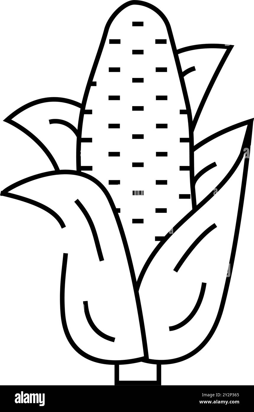 corn plant line icon vector illustration Stock Vector Image & Art - Alamy