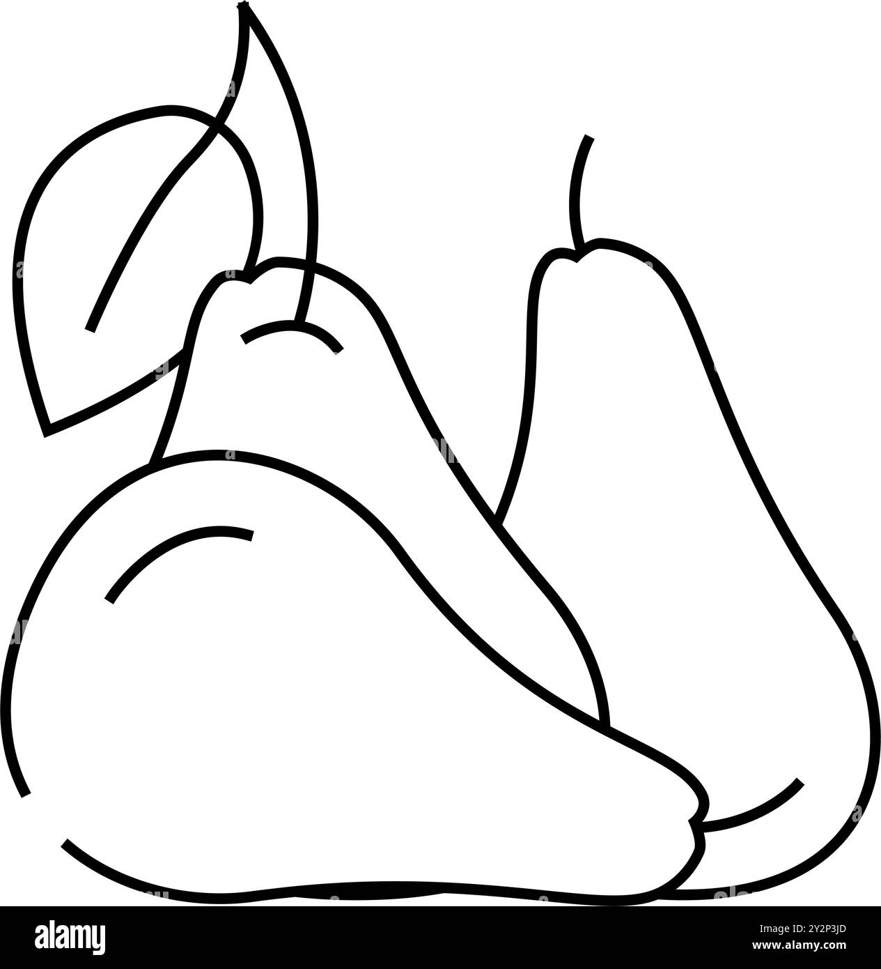 pear ripe fresh line icon vector illustration Stock Vector Image & Art ...