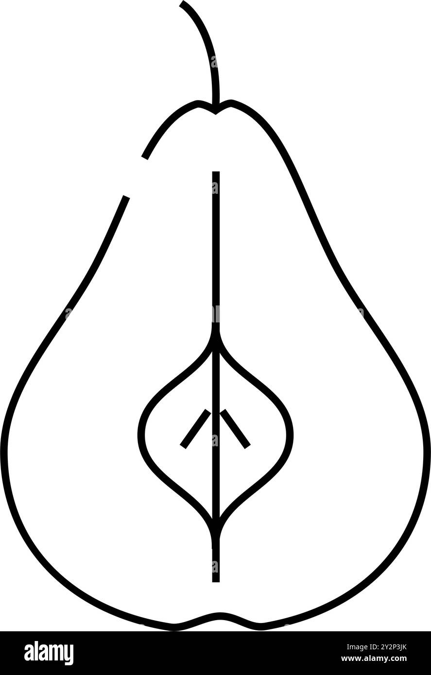 pear one cut line icon vector illustration Stock Vector Image & Art - Alamy