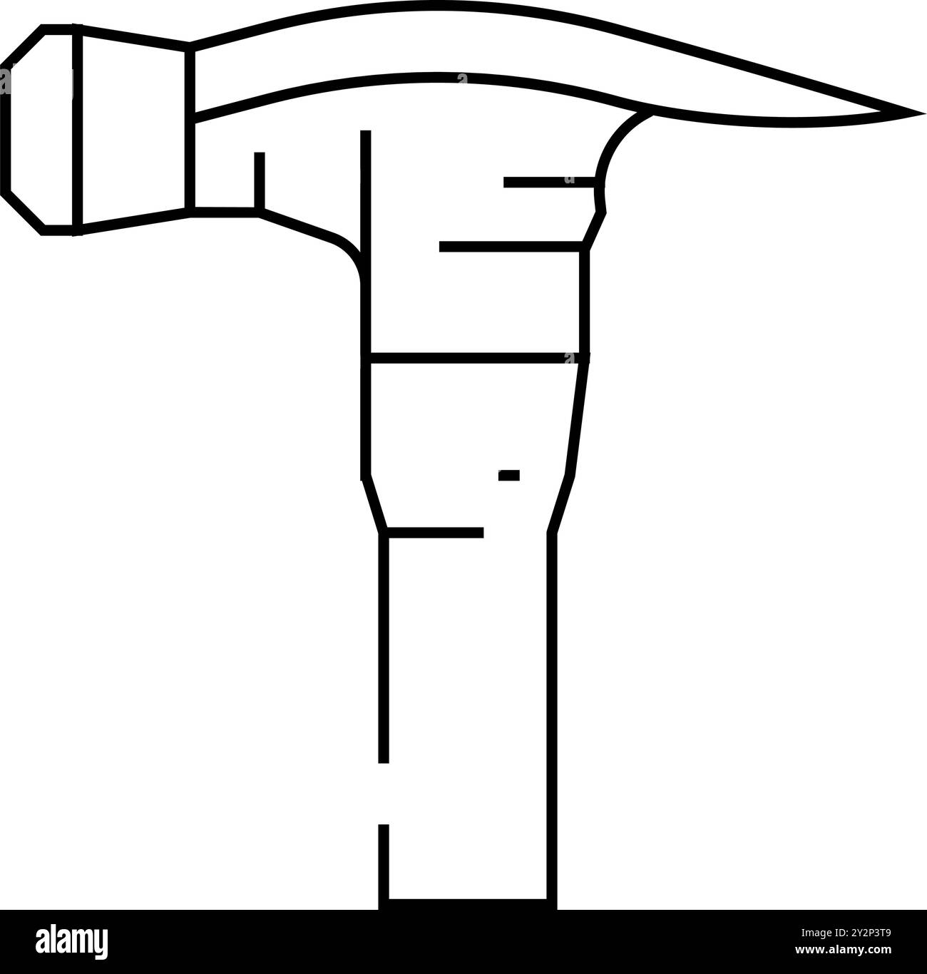 framing hammer line icon vector illustration Stock Vector Image & Art ...