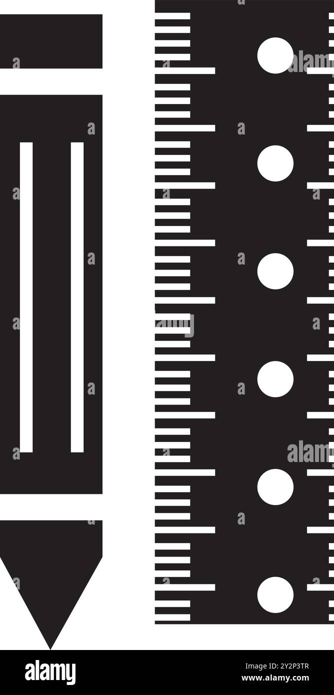 construction tools. Scale and pencil icon vector Stock Vector Image ...