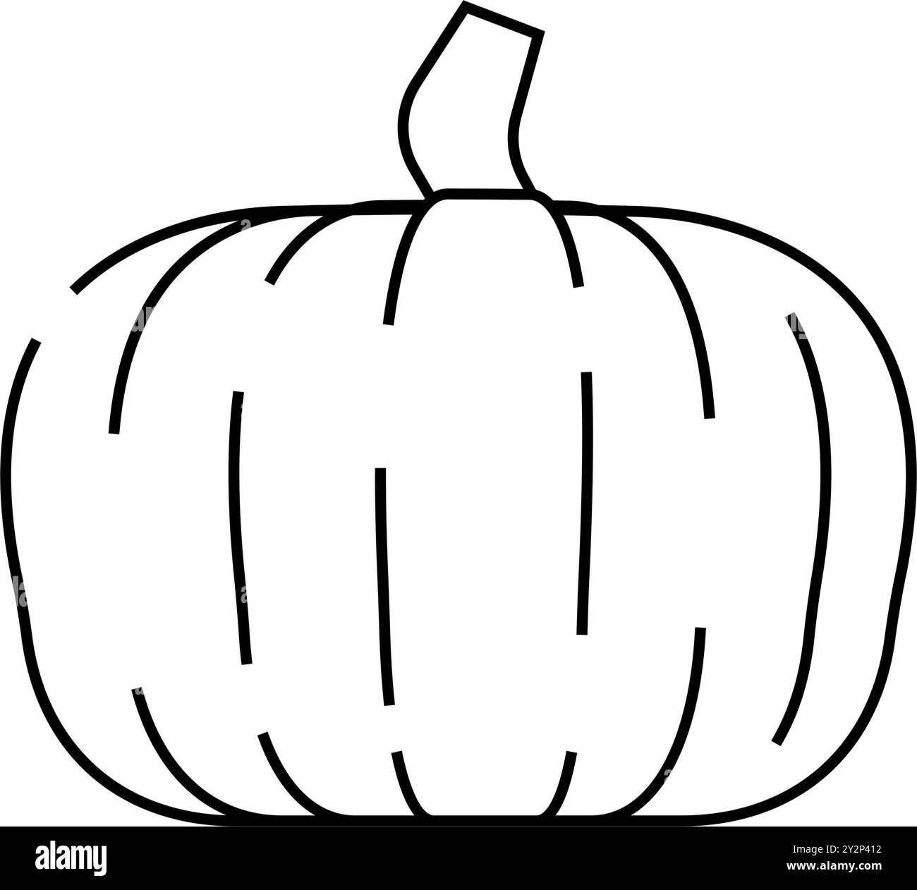 halloween pumpkin line icon vector illustration Stock Vector Image ...