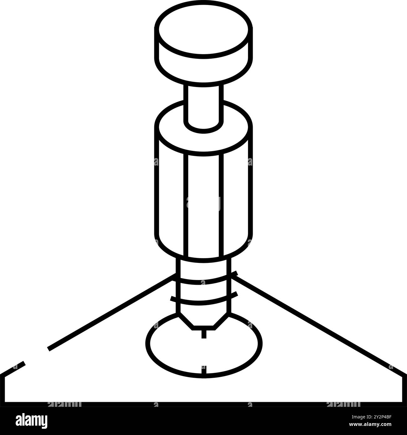 insert metal screw assembly furniture line icon vector illustration ...