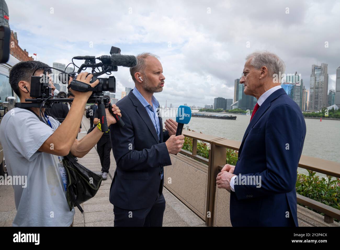 Shanghai, China 20240911. Norwegian Prime Minister Jonas Gahr Store ...