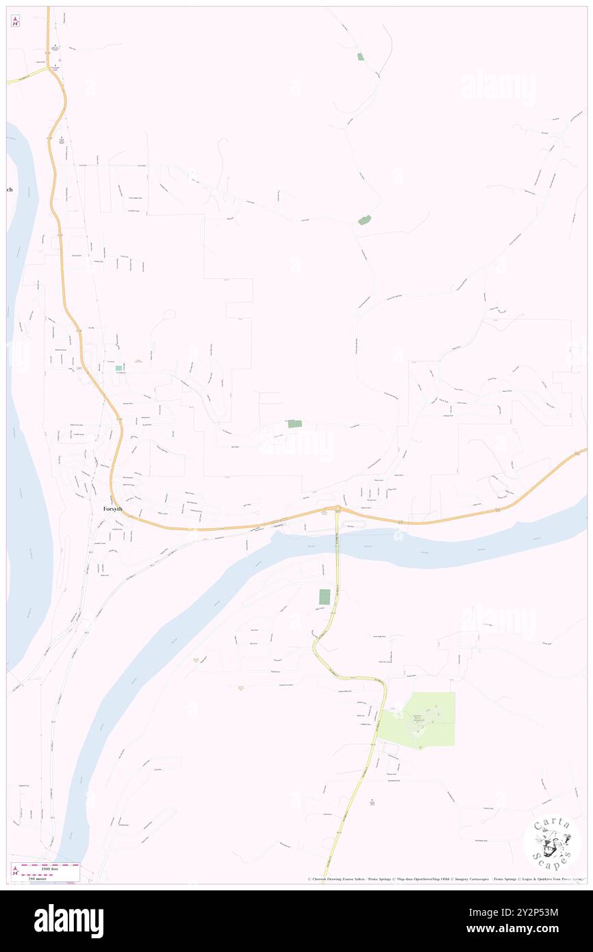 Map of forsyth missouri Cut Out Stock Images & Pictures - Alamy