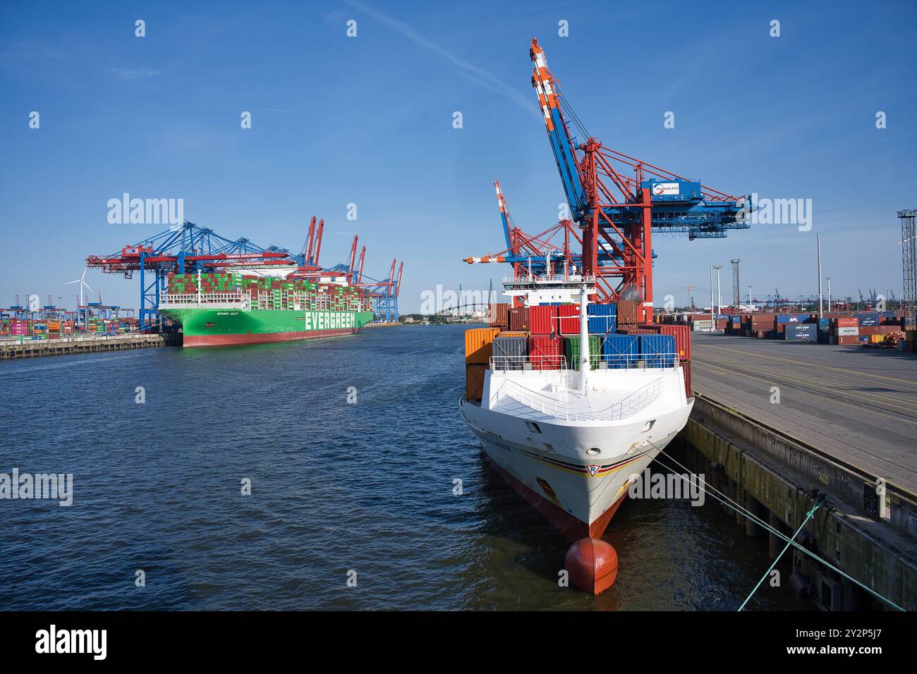 Nordsee, North Sea, Containerschiff, Container Ship, Burchardkai ...