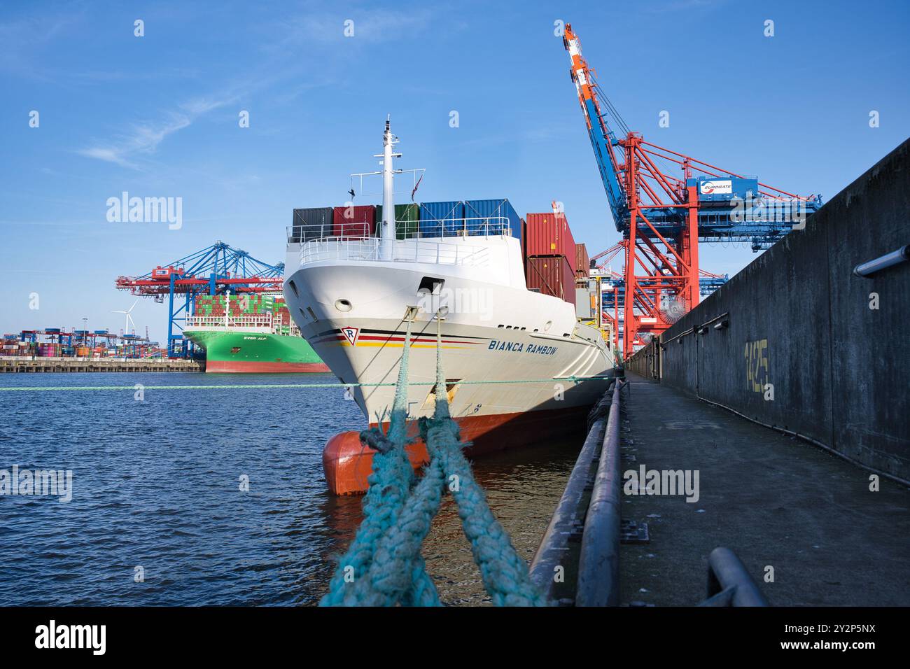 Nordsee, North Sea, Containerschiff, Container Ship, Burchardkai ...