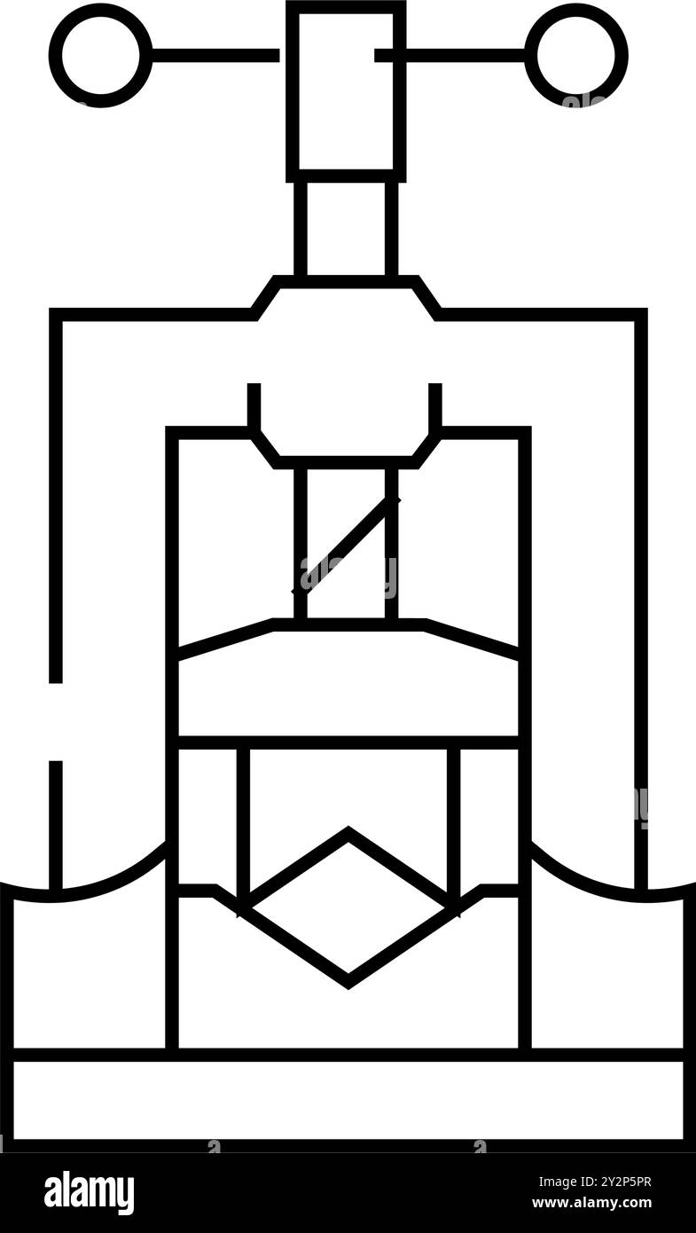 pipe vice line icon vector illustration Stock Vector Image & Art - Alamy