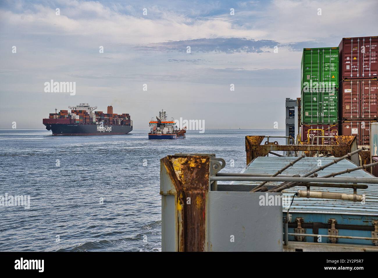Nordsee, North Sea, Containerschiff, Container Ship, Burchardkai ...